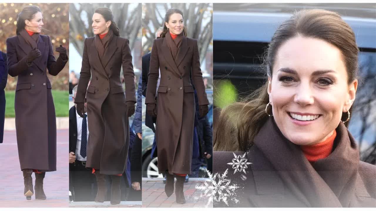 Princess Catherine Stuns in Designer Peacoat During Visit to Boston ...