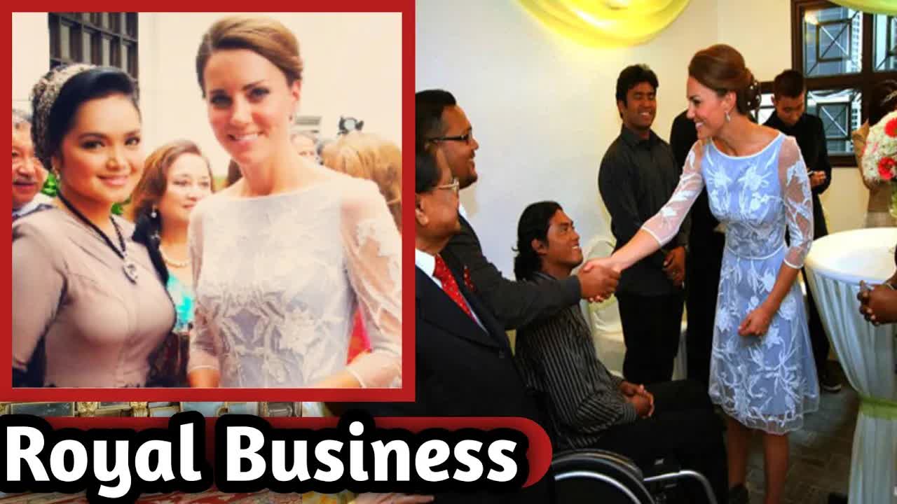 Princess Catherine Dazzles at Malaysian Tea Party in Stunning Icy Blue ...